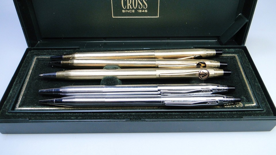 Vintage Cross Pens Gold Plated Motorola 5pc Pen Cross Box Lot | eBay