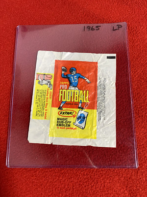 1965 Topps Football Tall Boys -ORIGINAL 5-Cent Wax Pack Wrapper - Joe ...