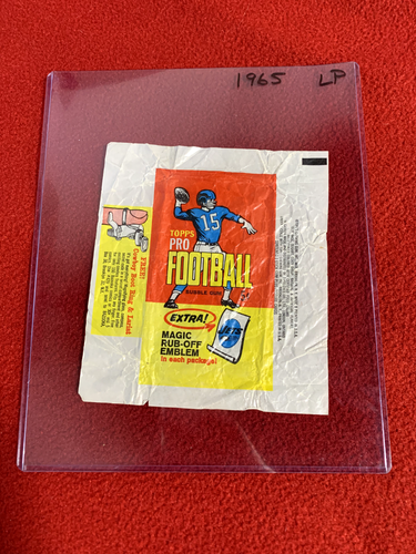 1965 Topps Football Tall Boys -ORIGINAL 5-Cent Wax Pack Wrapper - Joe ...