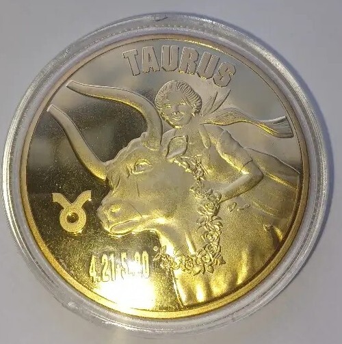 Taurus Gold Coin Cook Islands Horoscope Constellation Commemorative ...