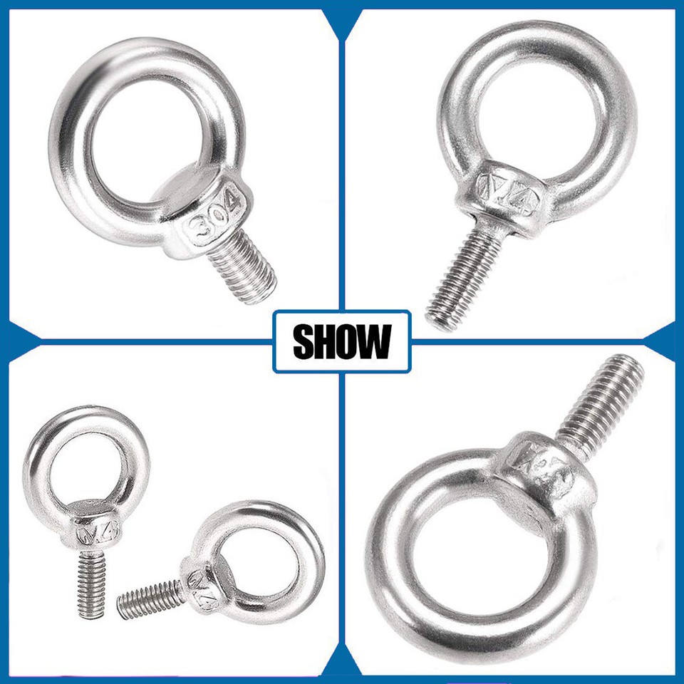 M3 M4 M5 M6 M8 M10 M12 M14 M16-M24 304 Stainless Steel eyebolt Lifting ...