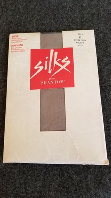 RARE Pantyhose SILKS Silver Grey Size B SHEER NIP Vintage Hosiery | eBay