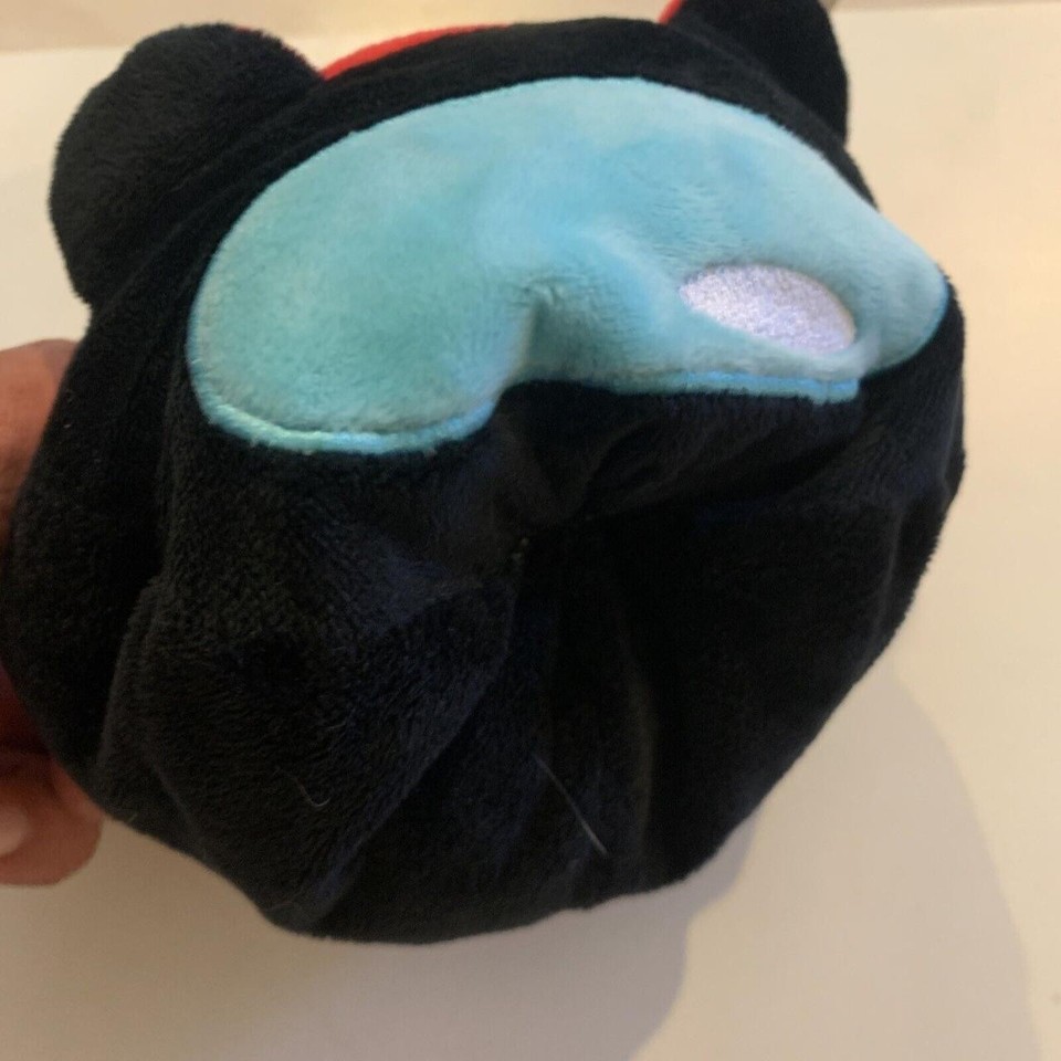 Among Us Red Impostor with Tongue Teeth Plush Huggable Plushie Round ...