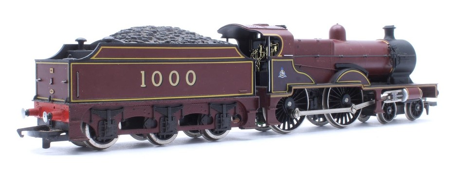 HORNBY 'OO' GAUGE R355 MR MAROON 4-4-0 COMPOUND #1000 STEAM LOCOMOTIVE ...