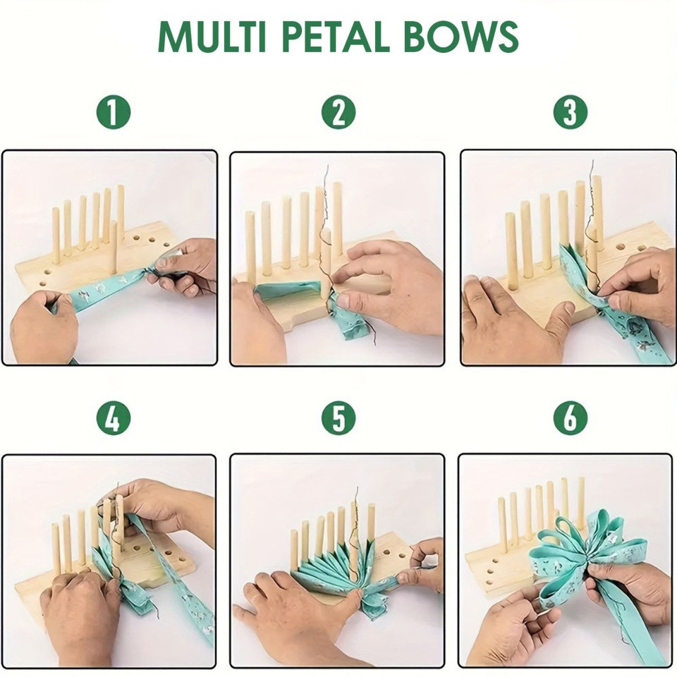 Wooden Bow Maker Kit Extended Wreath Ribbon Bow Maker Tool for Making ...