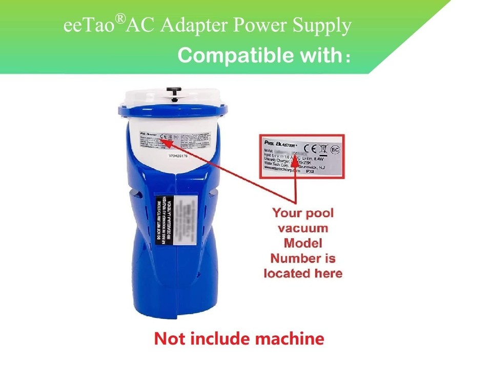 2-Pin AC/DC Adapter Charger Compatible with Water Tech LC099-2SK Pool Blaster Ca | eBay