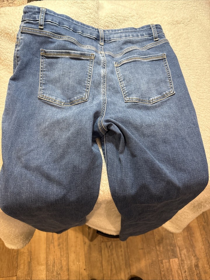 Ladies Time and Tru Pull On Stretch Mid Rise Straight M 8-10 | eBay