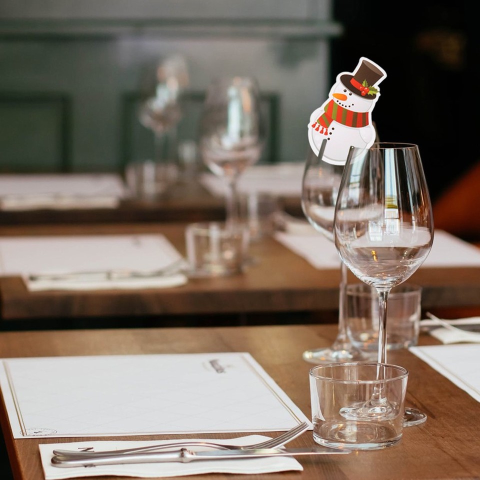 60 Pcs Paper Wine Glass Marker Decorative Paper Cartoon Sign Decorative ...