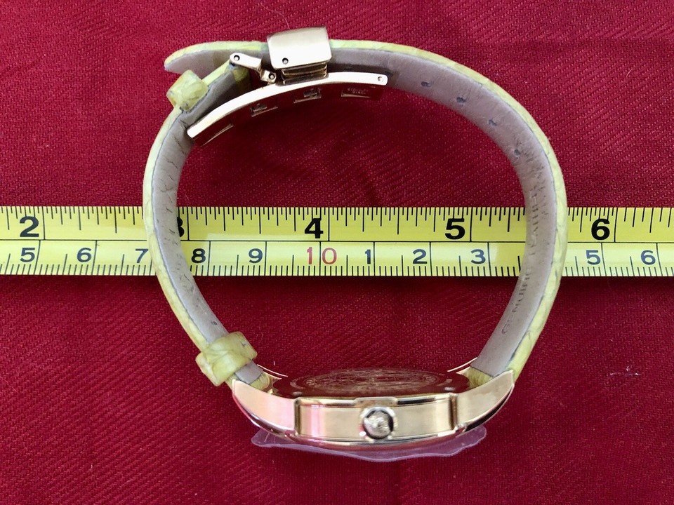 Versace Dafne Lime Green Dial Lime Green Leather Ladies Watch | eBay