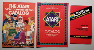 1981/1982 Atari Video Computer System (VCS, 2600) cartridge catalogs ...