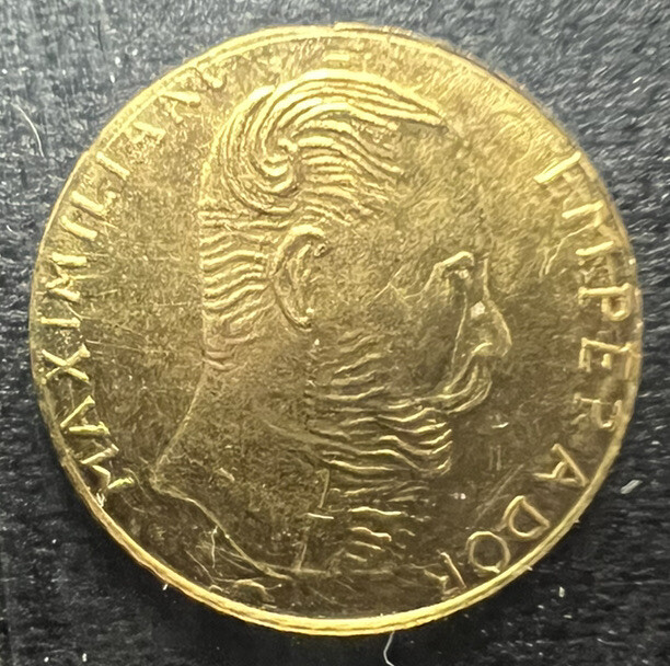 1865 Mexico Miniature 8K Maximiliano .4 Gram Gold Coin | eBay