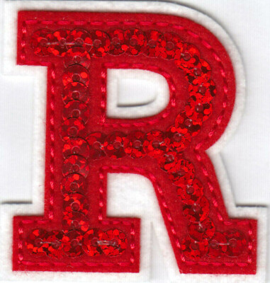 Letters Red Sequin 2" Letter R Iron On Patch | eBay