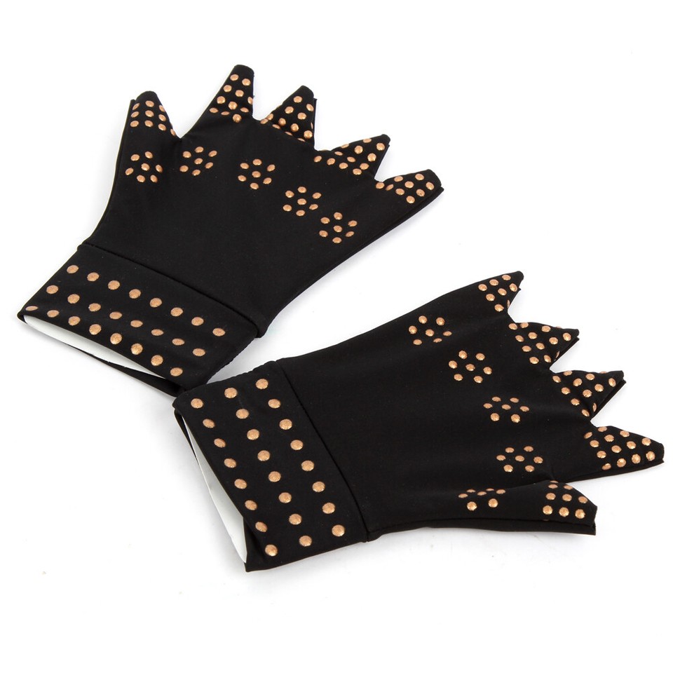 Copper Hands Arthritis Gloves Therapy Support Pressure Pain Heal Joint ...