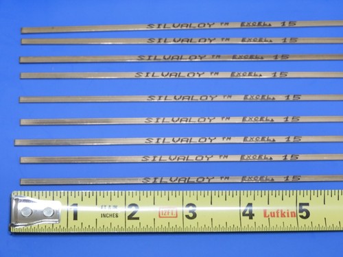 9 Pieces Silvaloy 15 Excel 15% Silver Brazing Rods Made in USA | eBay