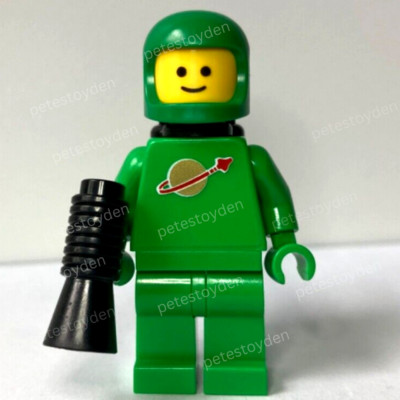 REAL LEGO Bright Green Spaceman W/ Classic Helmet & Air Tanks ...