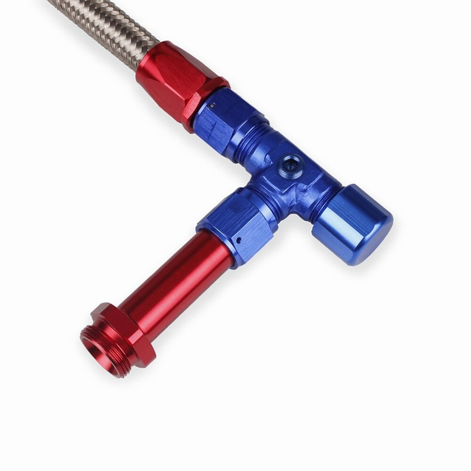 New AN8 Braided Dual Feed Carb Fuel Line for 4150 Holley Carburetor ...