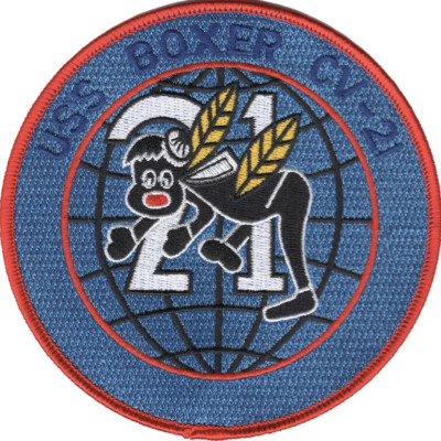 4.5" NAVY USS CV-21 BOXER EMBROIDERED PATCH | eBay