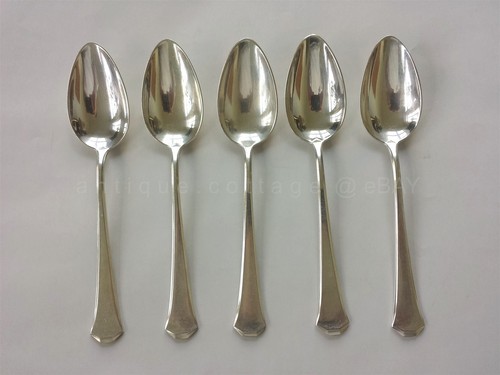 antique WMF 90 german SILVERPLATE FLATWARE FRASER? fancy 5pc SOUP ...