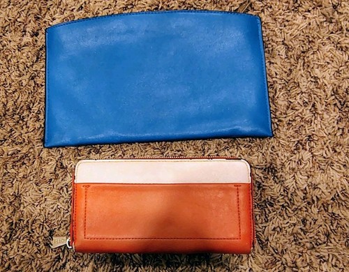 Lot Of 2 Reed Wallet Zip Around coral Cream And Turquoise Clutch ...