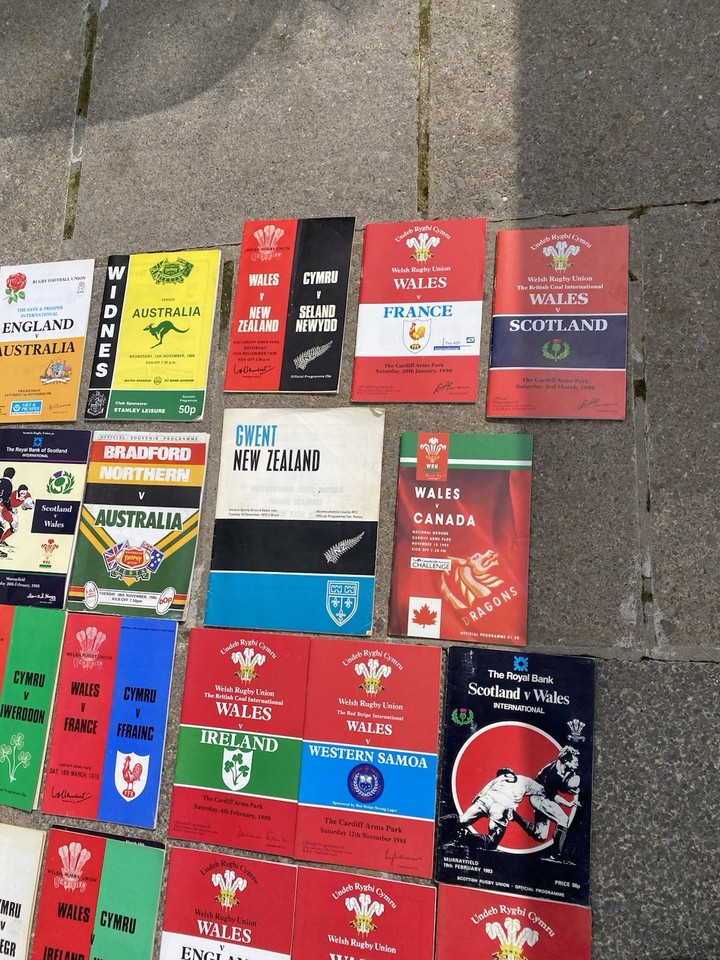 96 Welsh International Rugby Programmes 1966-1991 | eBay UK