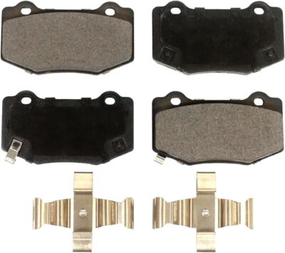 Rear Ceramic Brake Pads w/ Hardware for Caillac CTS ATS Chevy Camaro ...