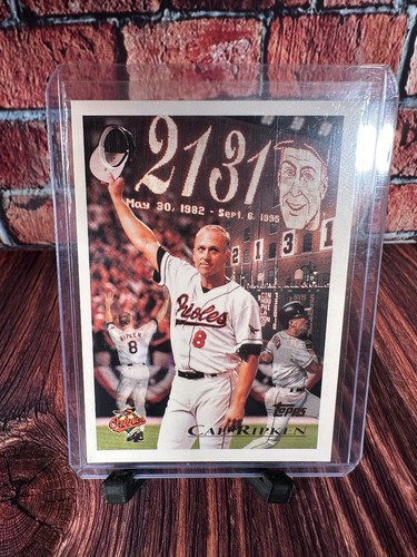 Cal Ripken - 1996 Topps - #96 - Baltimore Orioles - 2131 game streak ...
