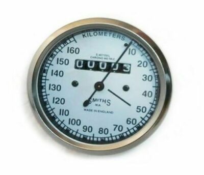 Replica Smiths White Speedo Speedometer 160 Kph For Enfield BSA Norton ...