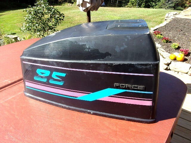 1980's Force 85 HP Engine Cowling Cover Top Hood Cap Cowl Undamaged ...