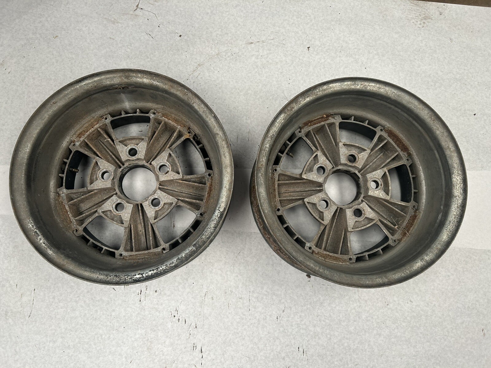 Torque Thrust Style 5 Spoke Mag Wheels Rims 14x6 Pair Chevy GM J18771 ...