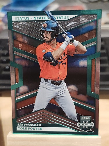 2023 Panini Elite Extra Edition Status COLE FOSTER RC Green /499 #36 ...