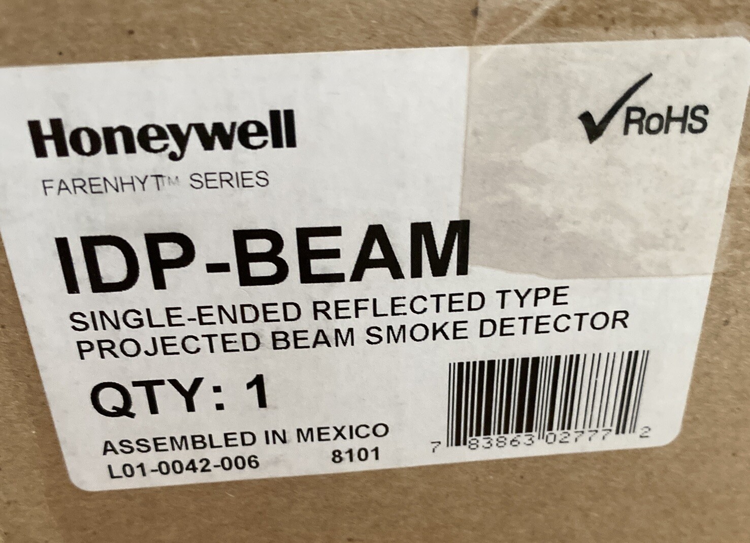 Honeywell Farenhyt Silent Knight IDP-BEAM Projected Beam Smoke Detector ...