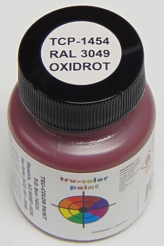Tru-Color RAL-3049 Oxidrot 1oz - Hobby and Model Enamel Paint - #1454 ...
