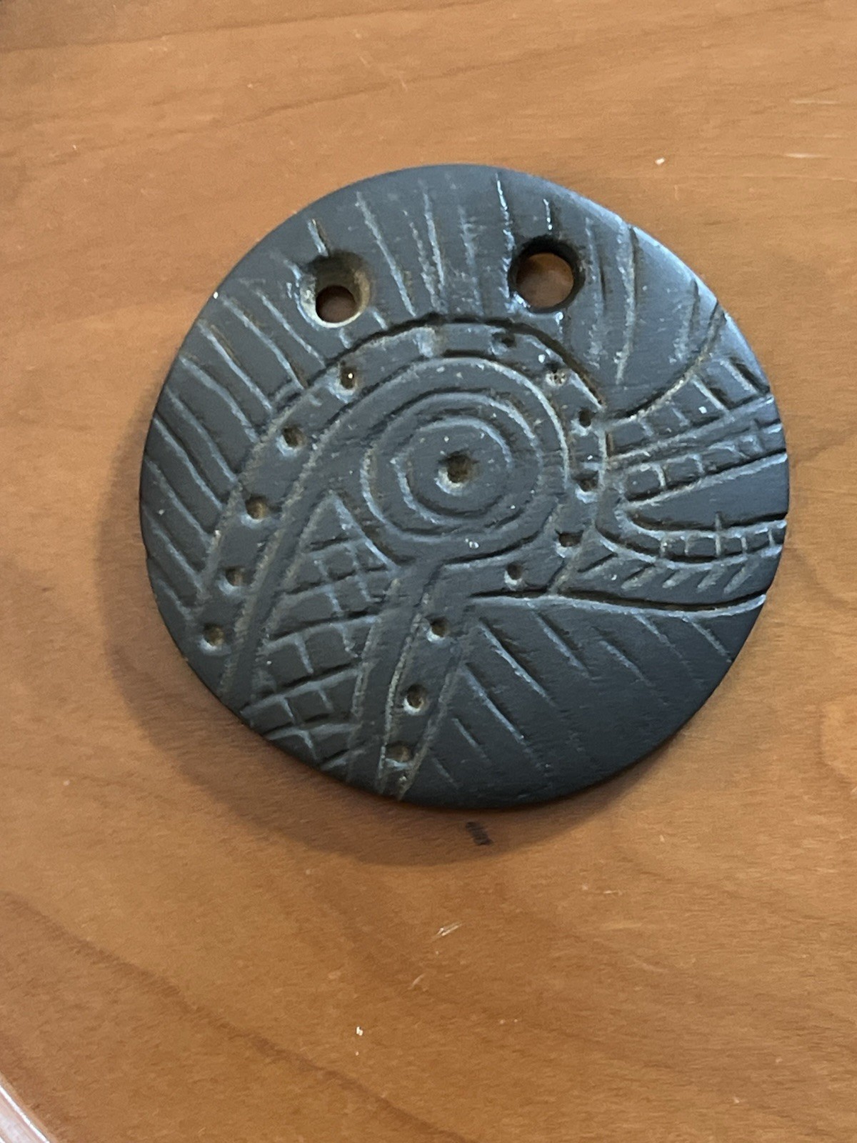 Native American Artifact Engraved Disc Gorget Arrowheads | eBay