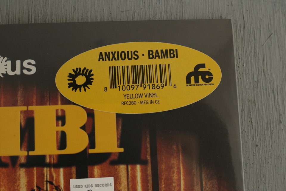ANXIOUS Bambi 2025 Emo Rock LP sealed YELLOW VINYL Record NEW | eBay