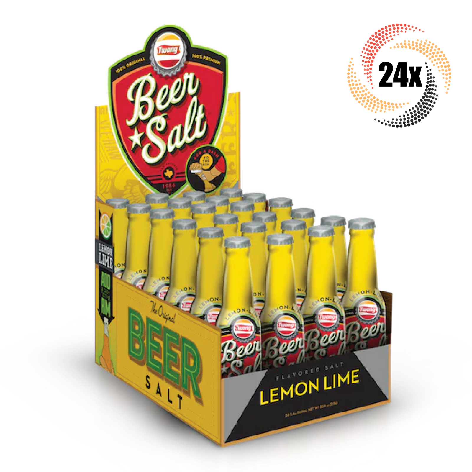 Full Box 24x Bottles Twang Long Neck Original Lemon Lime Beer Salt | 1 ...