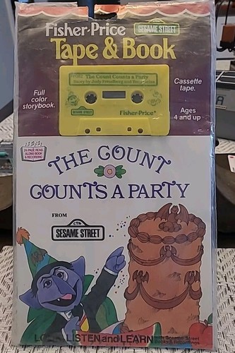 Vintage 1981 Fisher Price Tape & Book The Count Counts A Party Sesame ...