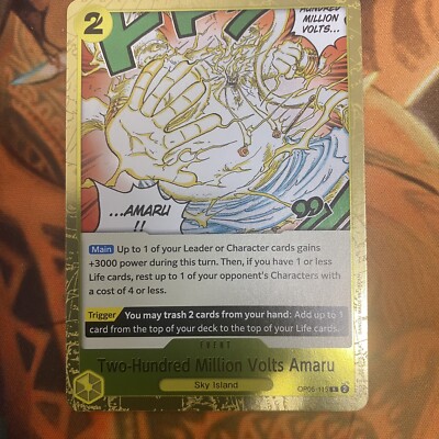 OP05-115 R Two-Hundred Million Volts Amaru One Piece | eBay UK