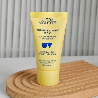 New Ultra Violette Supreme Screen SPF 50 Travel Sample 0.5oz/15ml exp ...