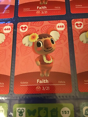 animal crossing amiibo cards series 5 # 448 Faith | eBay