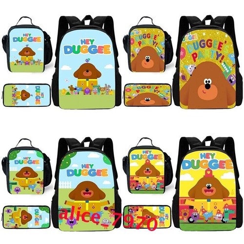 Kids Hey Duggee 3D School Backpack Bags Insulated Lunch Bag Pencil Case ...