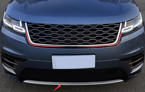 For Range Rover Velar 2018-2022 Silver Steel Front Bumper Lower Strip ...