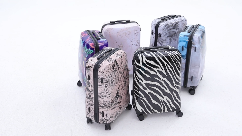 Zebra Design Luggage Set 28" 24" 20" - ABS Hard Shell w/ Spinner Wheels ...