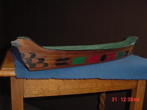 OLD VINTAGE NW COAST NOOTKA INDIAN CARVED CEDAR CANOE 22 INCH MODEL | eBay