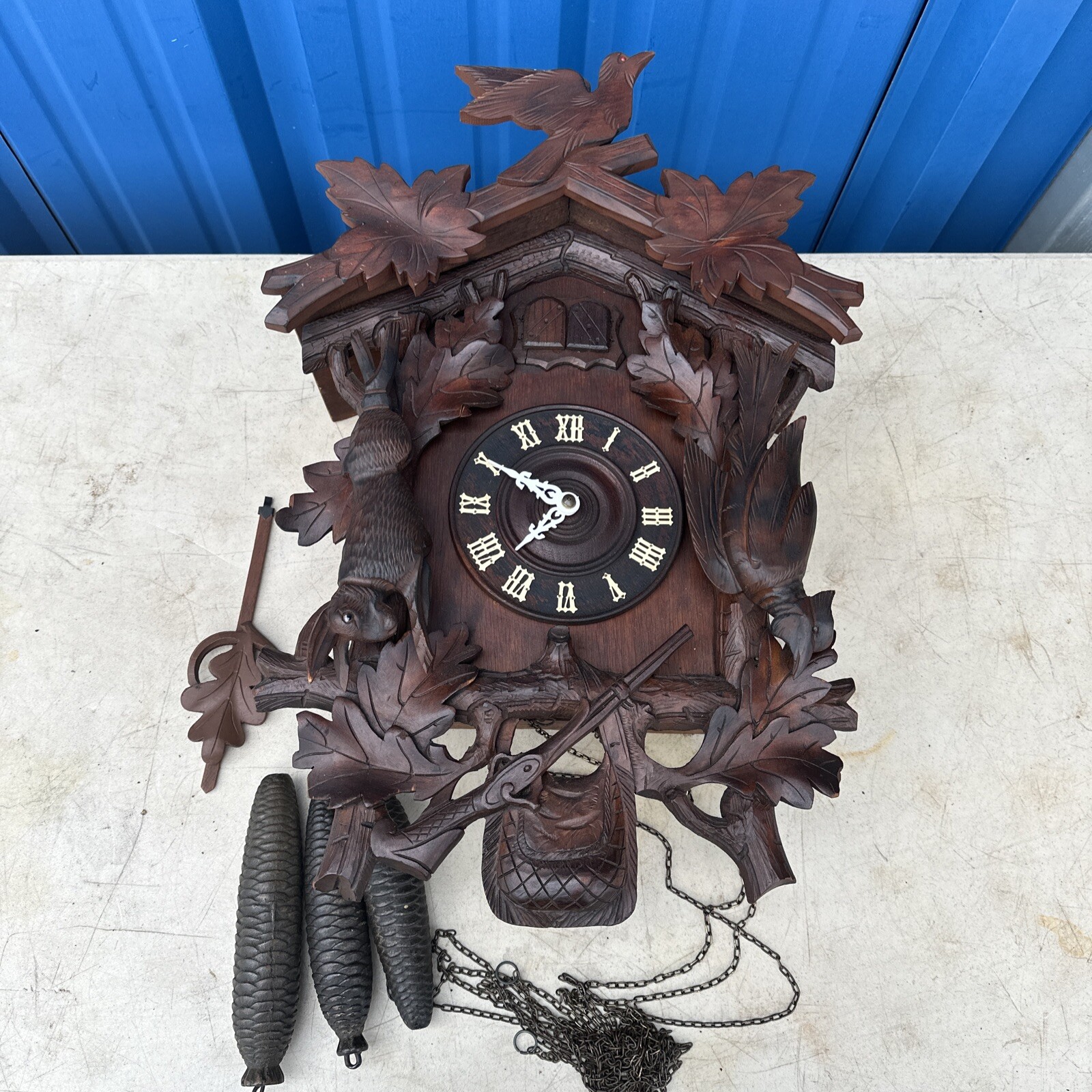 Very Large Ornate Antique Cuckoo clock black forrest Victorian | eBay