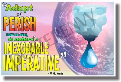 Adapt or Perish - Ice - New Classroom Motivational Quote Poster (cm980 ...