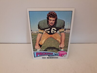 TED HENDRICKS 1975 Vintage Topps Card #315 GREEN BAY PACKERS Colts HOF ...