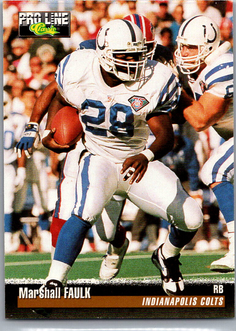 #109 Marshall Faulk Indianapolis Colts 1995 Pro Line | eBay