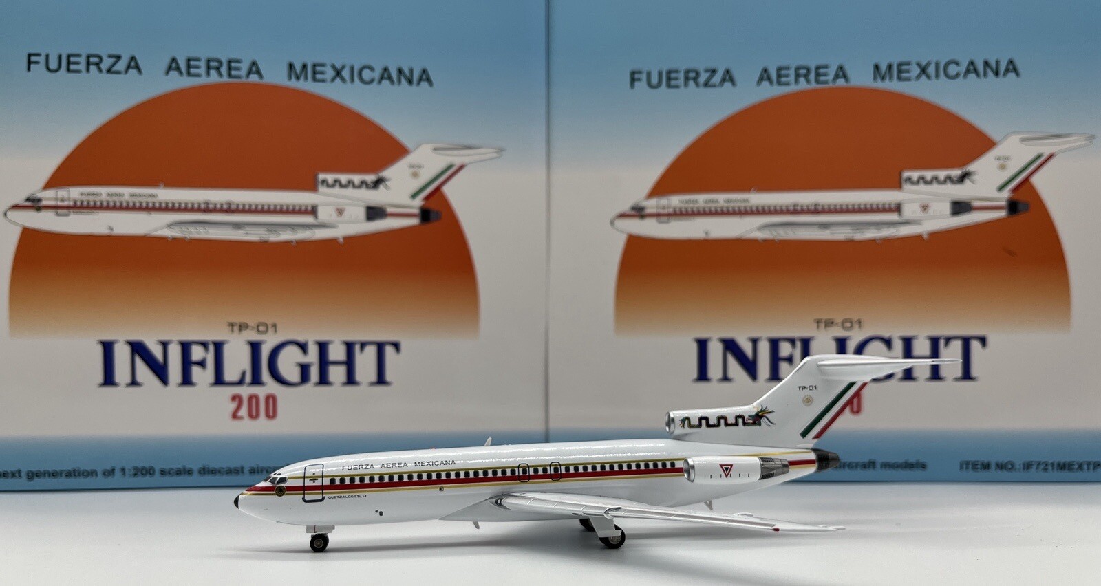 FUERZA AEREA MEXICANA B727-100 Reg:TP-01 Diecast Models 1:200 Scale ...