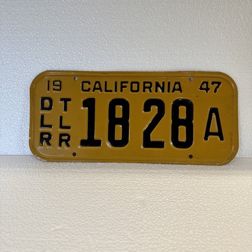 1947 California License Plate Tag Original. DLR TLR Rare Plate | eBay