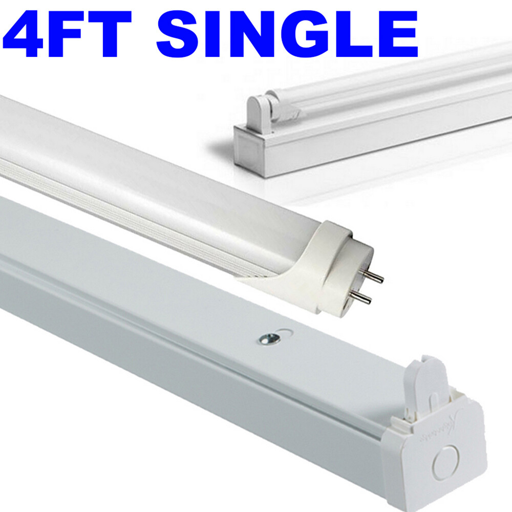 Single Twin T8 LED Batten Tube Fitting Fluorescent Double Wall Light ...